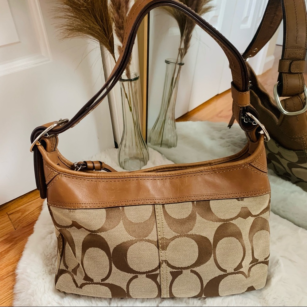 2000s Coach Boho Signature Shoulder Bag Vintage - Gem